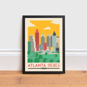 Atlanta Print - Atlanta Poster - Georgia Print - USA Poster | Travel ...