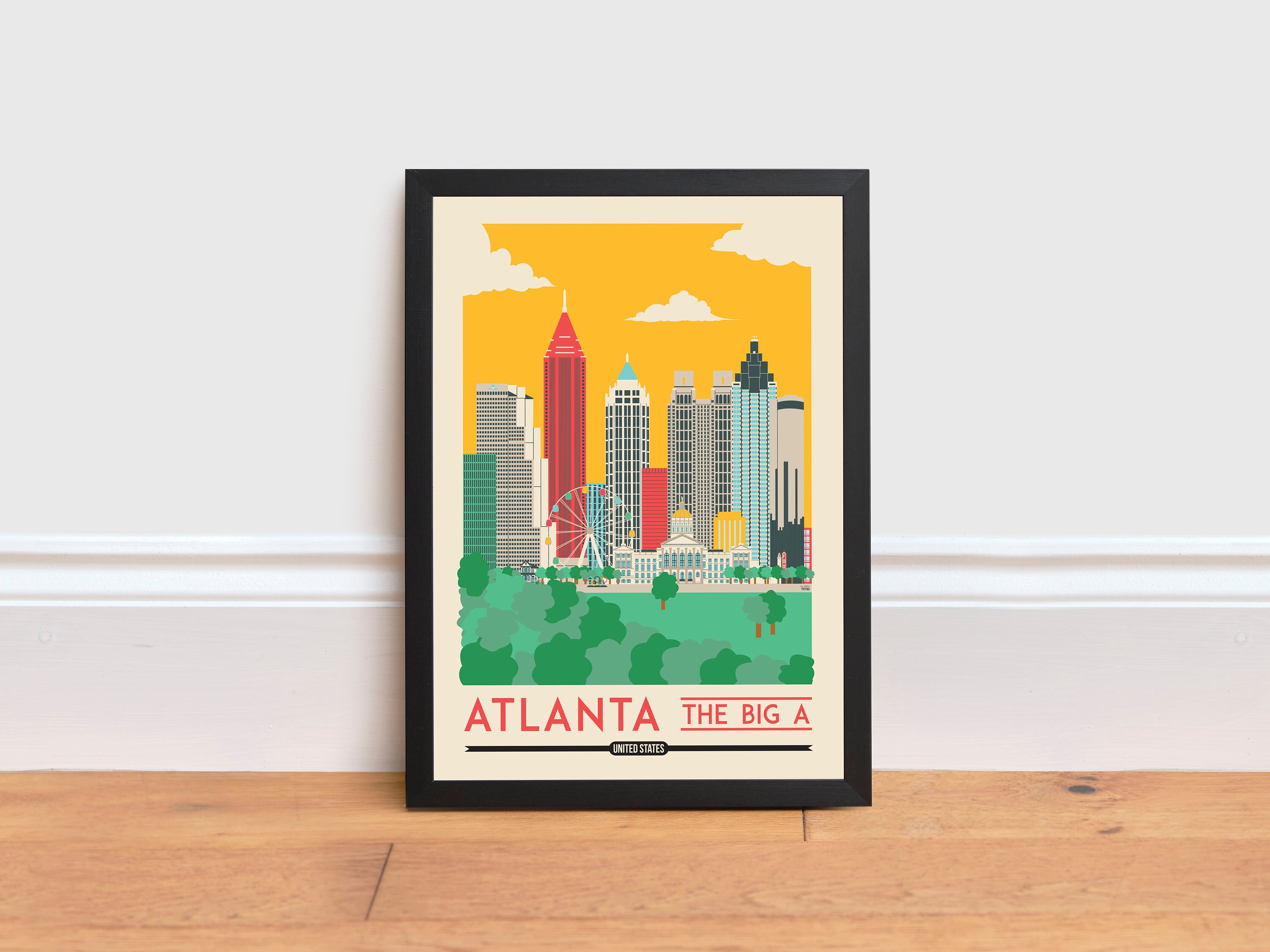 Atlanta Print Atlanta Poster Georgia Print USA Poster | Etsy