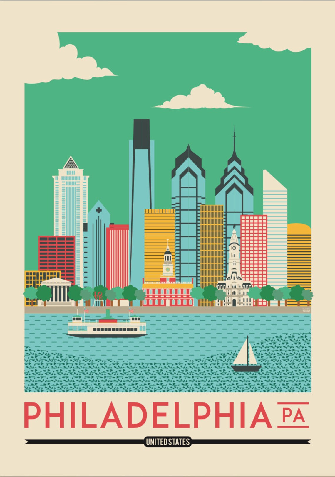 Philadelphia Print Philadelphia Poster Philadelphia Wall - Etsy