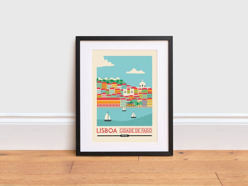 Lisbon Print - Portugal Poster | Travel Poster - Etsy