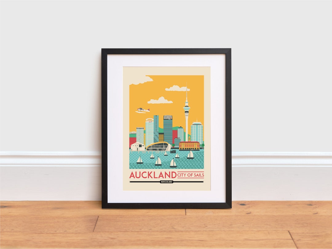 Auckland Print - Auckland Poster - New Zealand Poster | Travel Poster ...