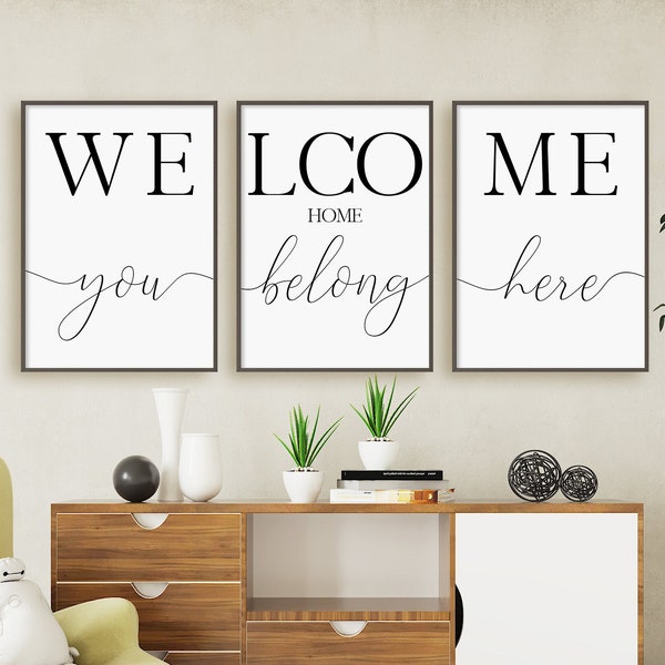 Welcome Home You Belong Here Sign - Etsy