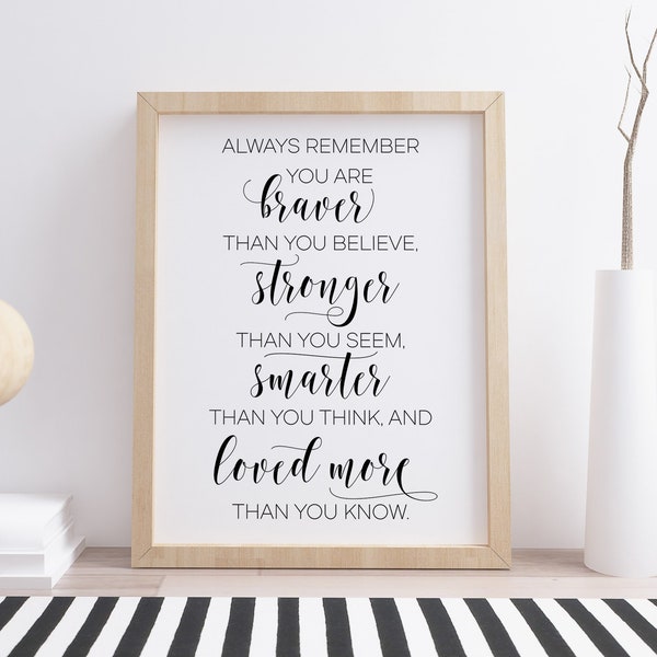 You Are Braver Than You Believe - Etsy