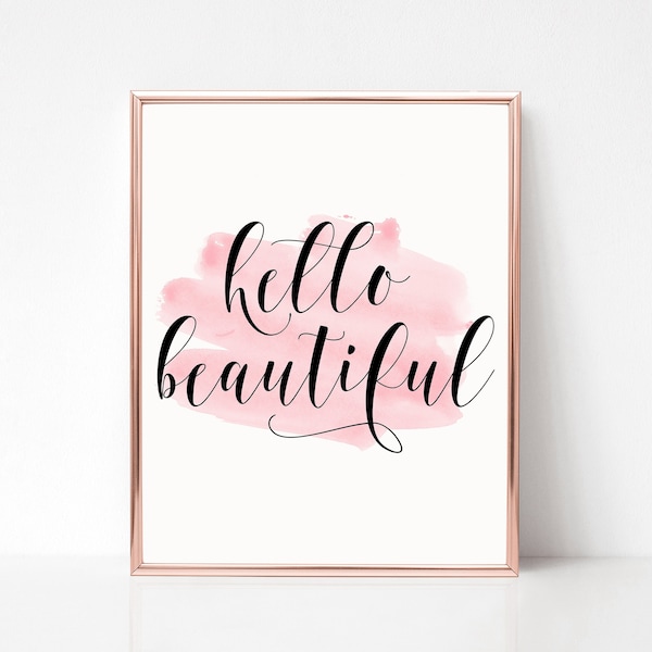 Hello Beautiful Print - Etsy