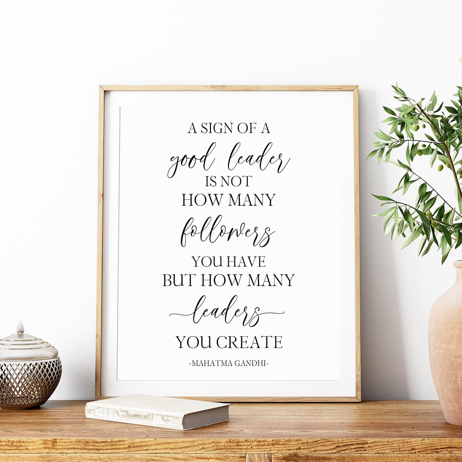 A Sign of A Good Leader Printable, Leadership Quote, Digital Instant ...