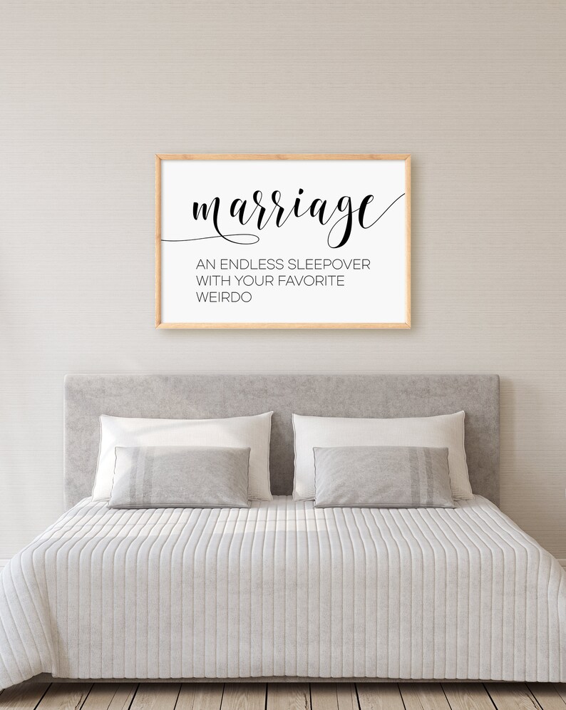 Marriage Definition Printable Marriage an Endless Sleepover - Etsy