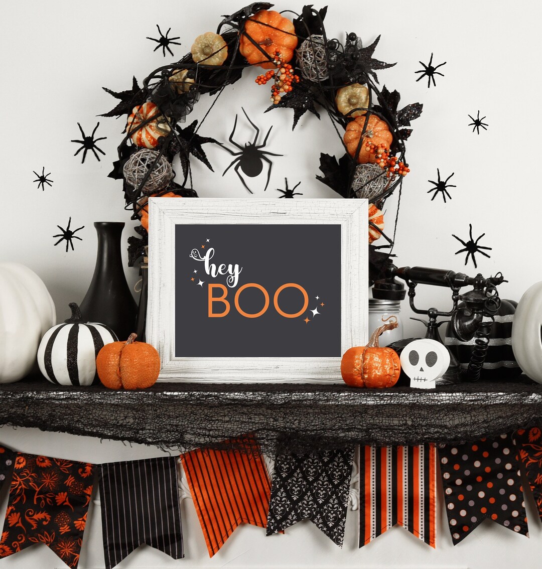 Hey Boo Printable, Modern Digital Instant Download Printable Wall Art ...