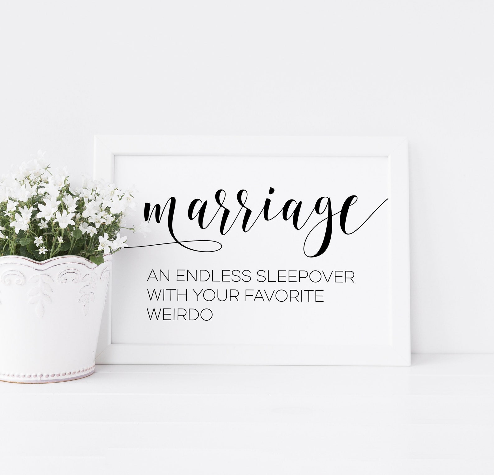 Marriage Definition Printable Marriage an Endless Sleepover - Etsy