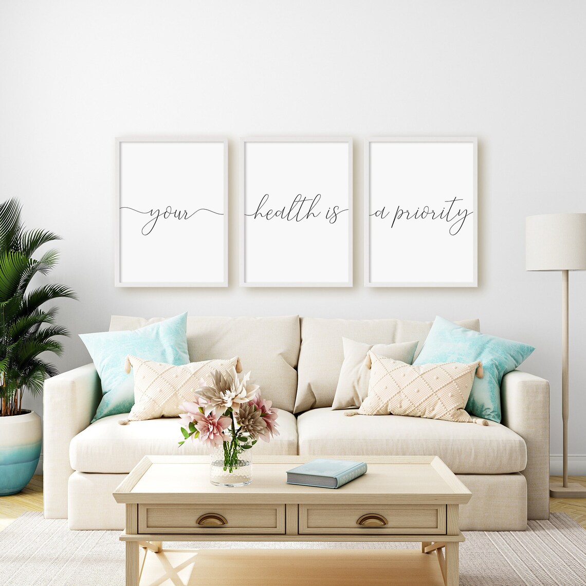 Your Health is A Priority Print Set, Set of 3 Prints, Health Clinic ...