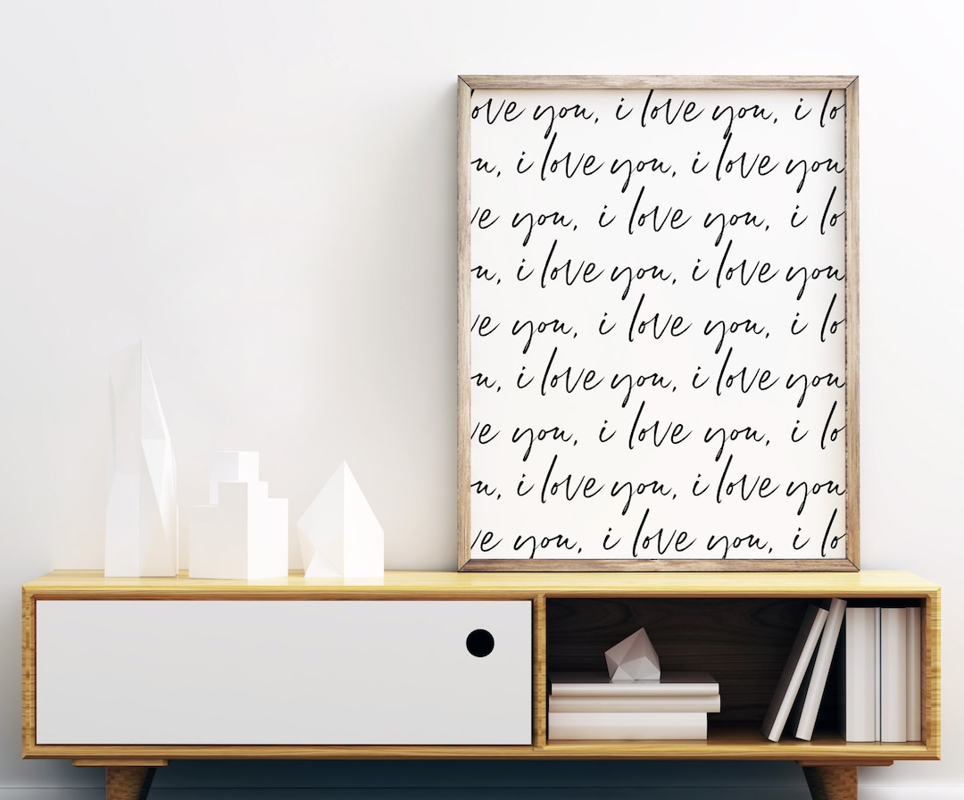 I Love You Printable, Romantic Wall Art, Nursery Wall Art, Love Wall ...