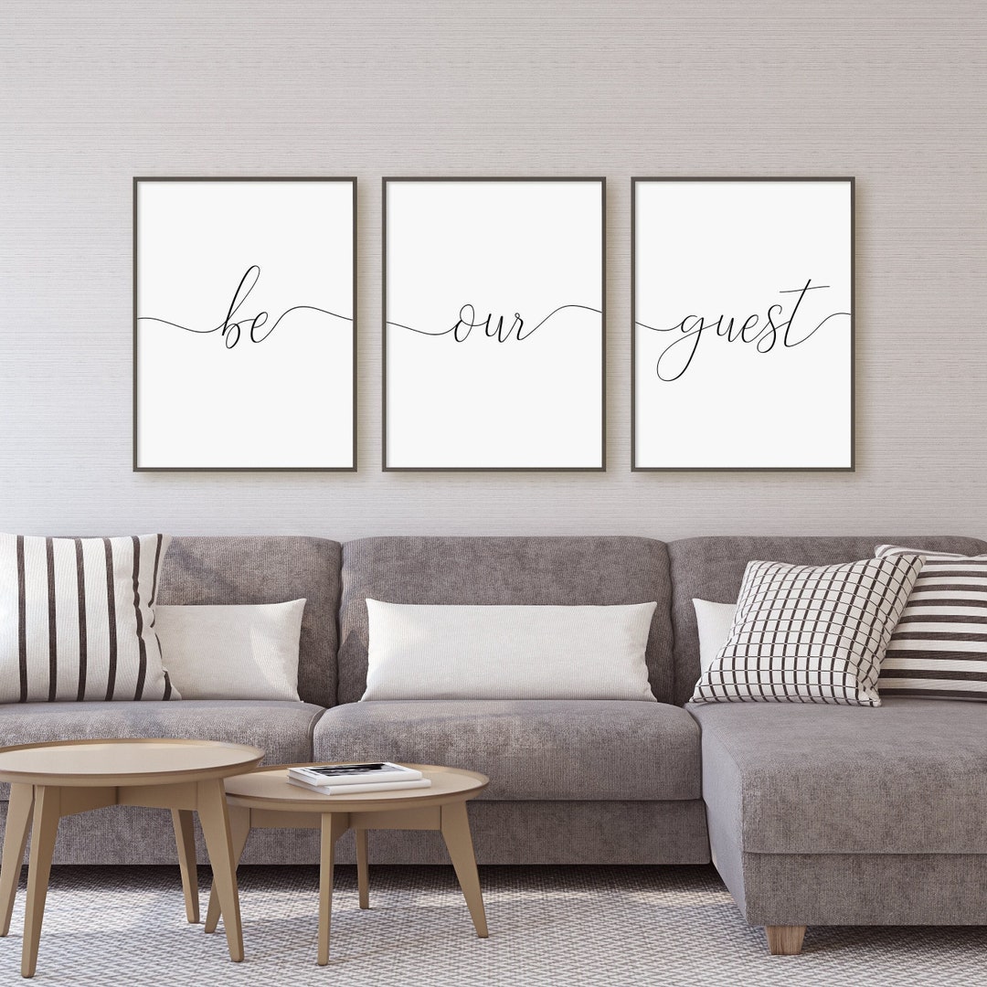 Be Our Guest Print Set, Set of 3 Prints, Guest Room Decor, Guest ...