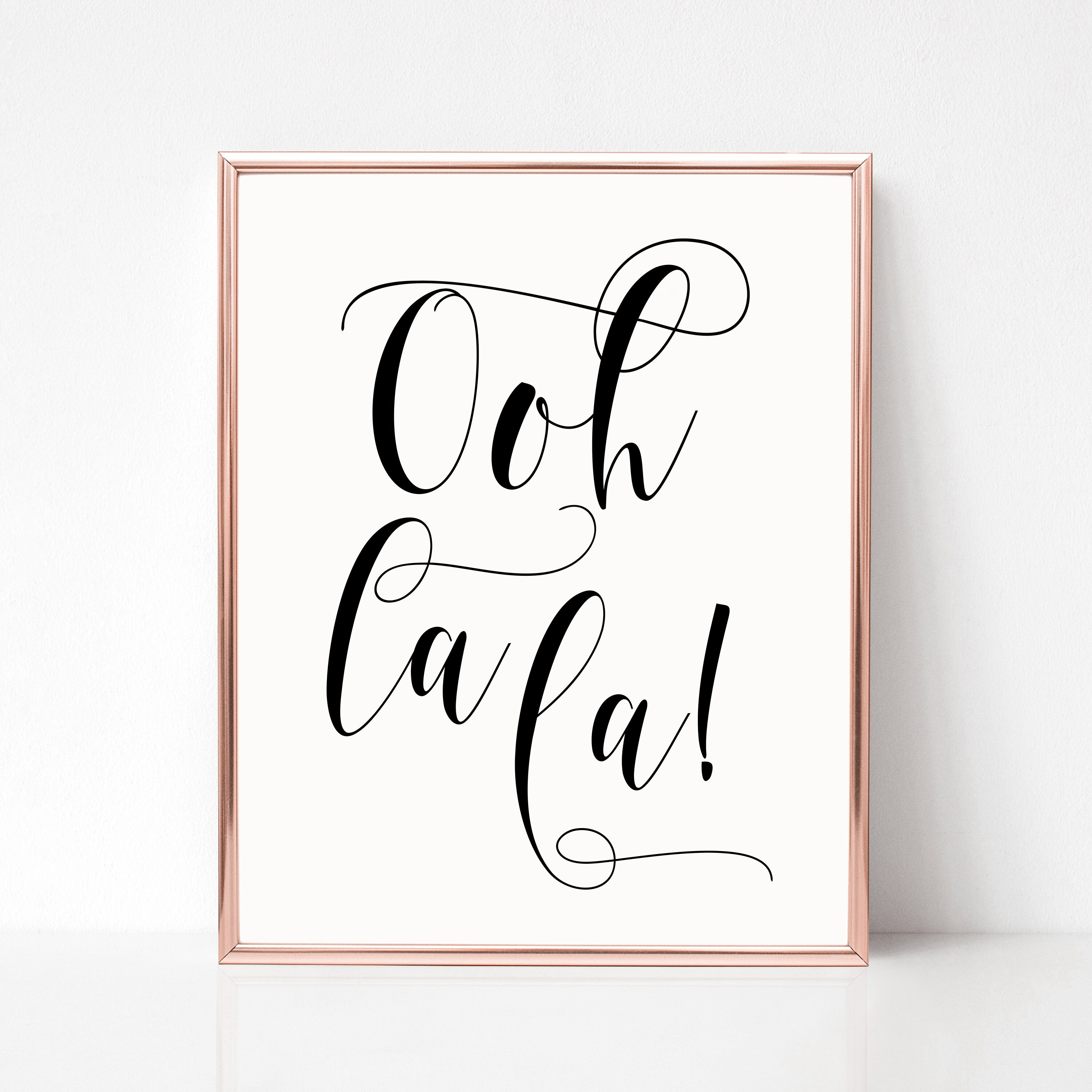 Ooh La La Printable Digital Instant Download Printable Wall - Etsy