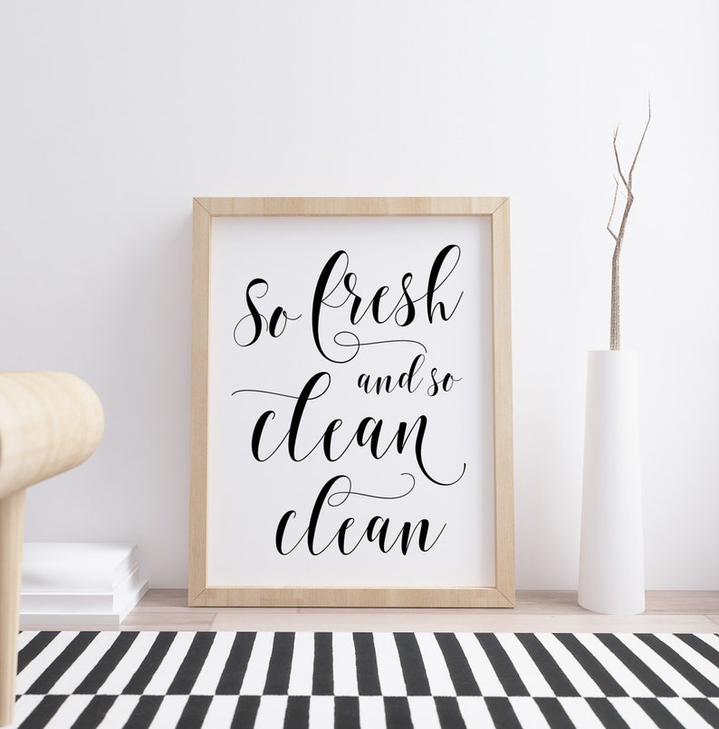 So Fresh and so Clean Clean Printable, Minimalist Digital Instant ...