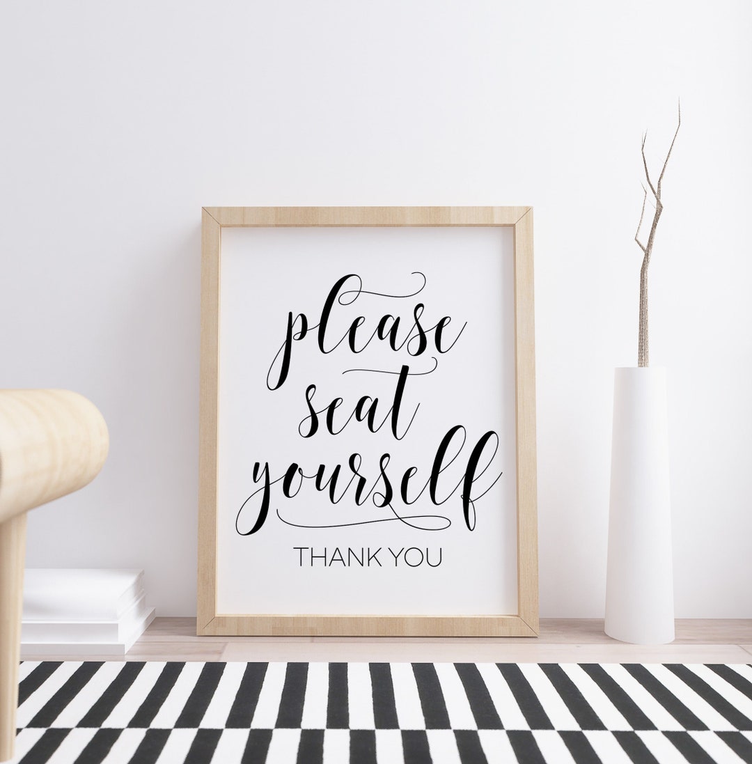 Please Sit Yourself Thank You Printable, Digital Instant Download ...