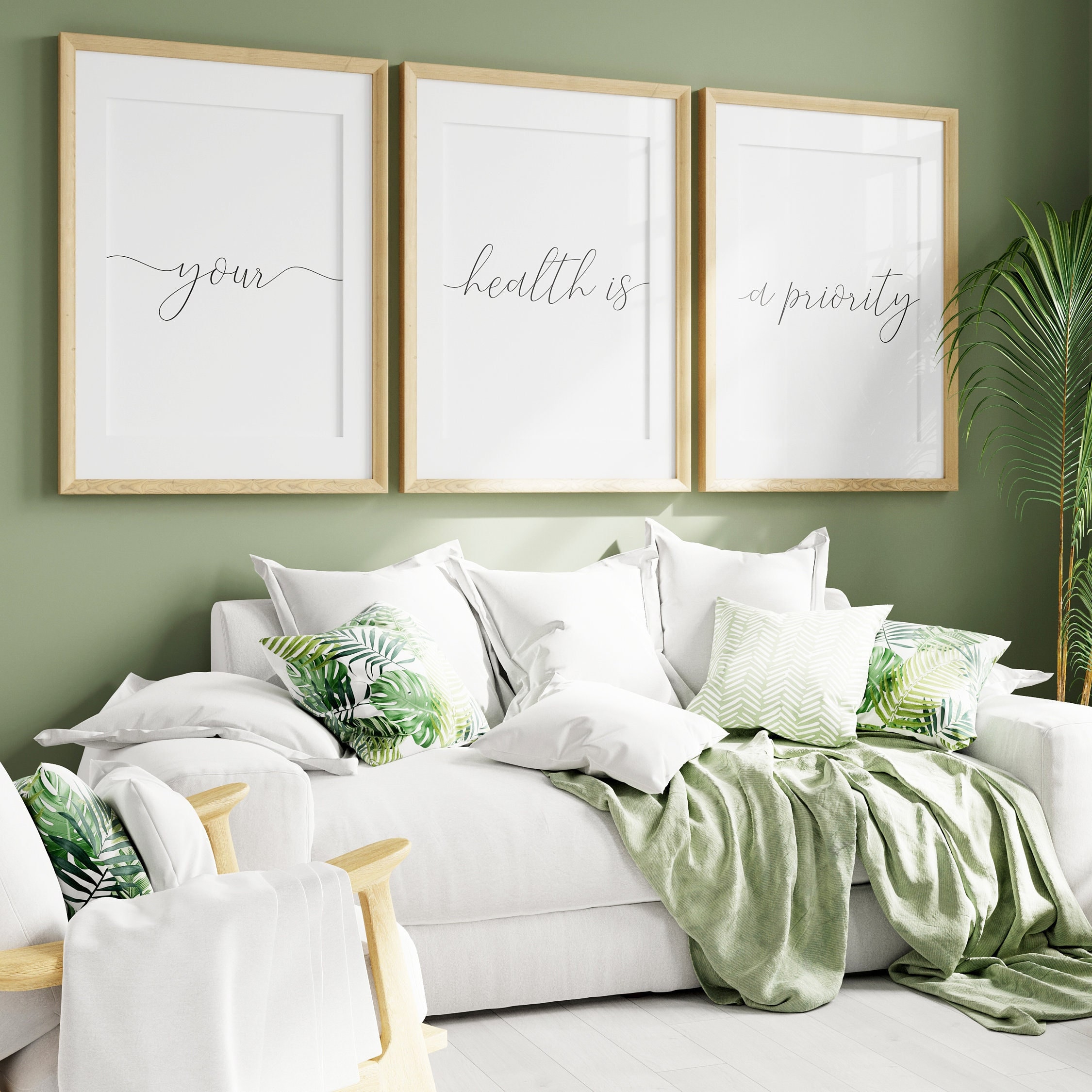Your Health is A Priority Print Set, Set of 3 Prints, Health Clinic ...