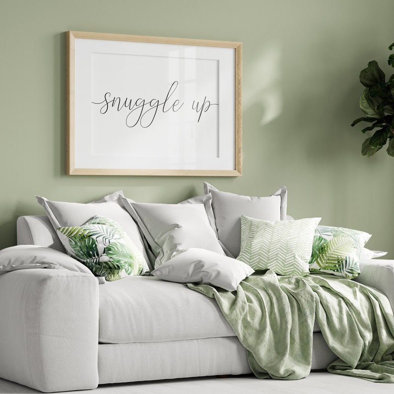 Snuggle up Printable, Couple Master Bedroom Wall Decor, Fall Printable ...