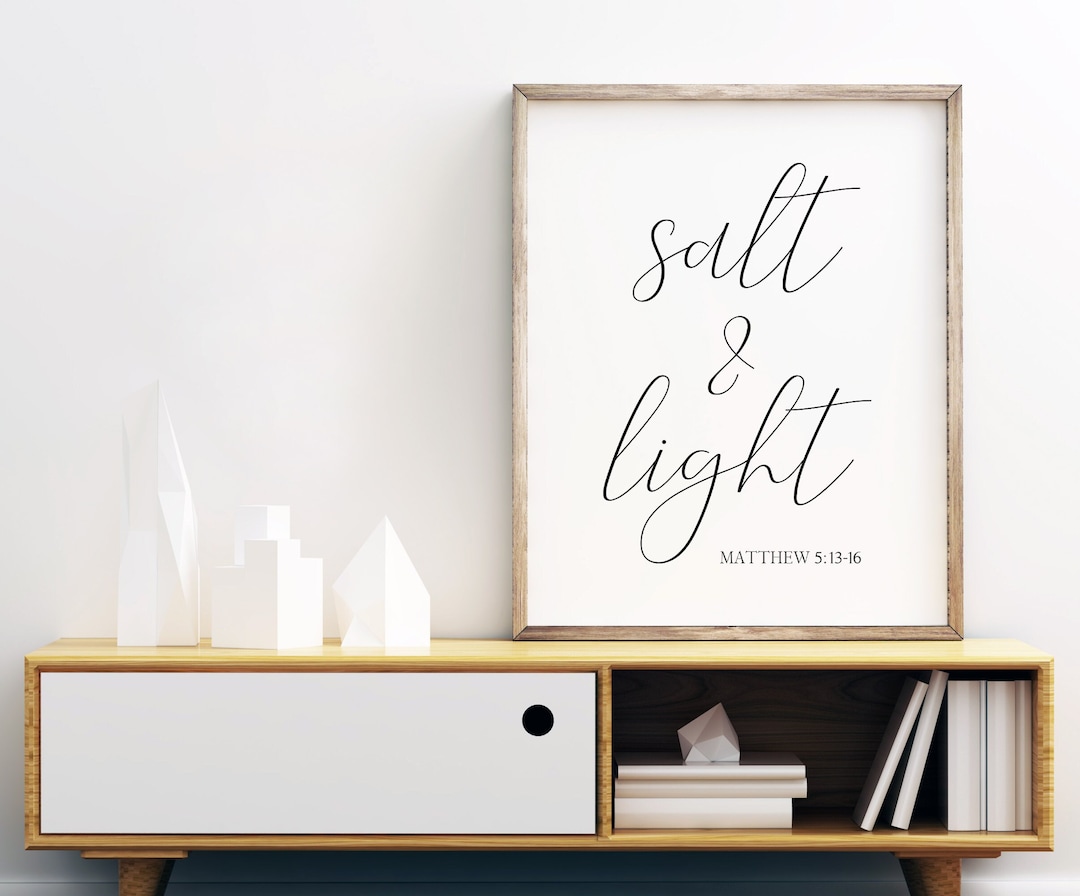 Salt and Light Printable, Matthew 5:13-16, Digital Instant Download ...