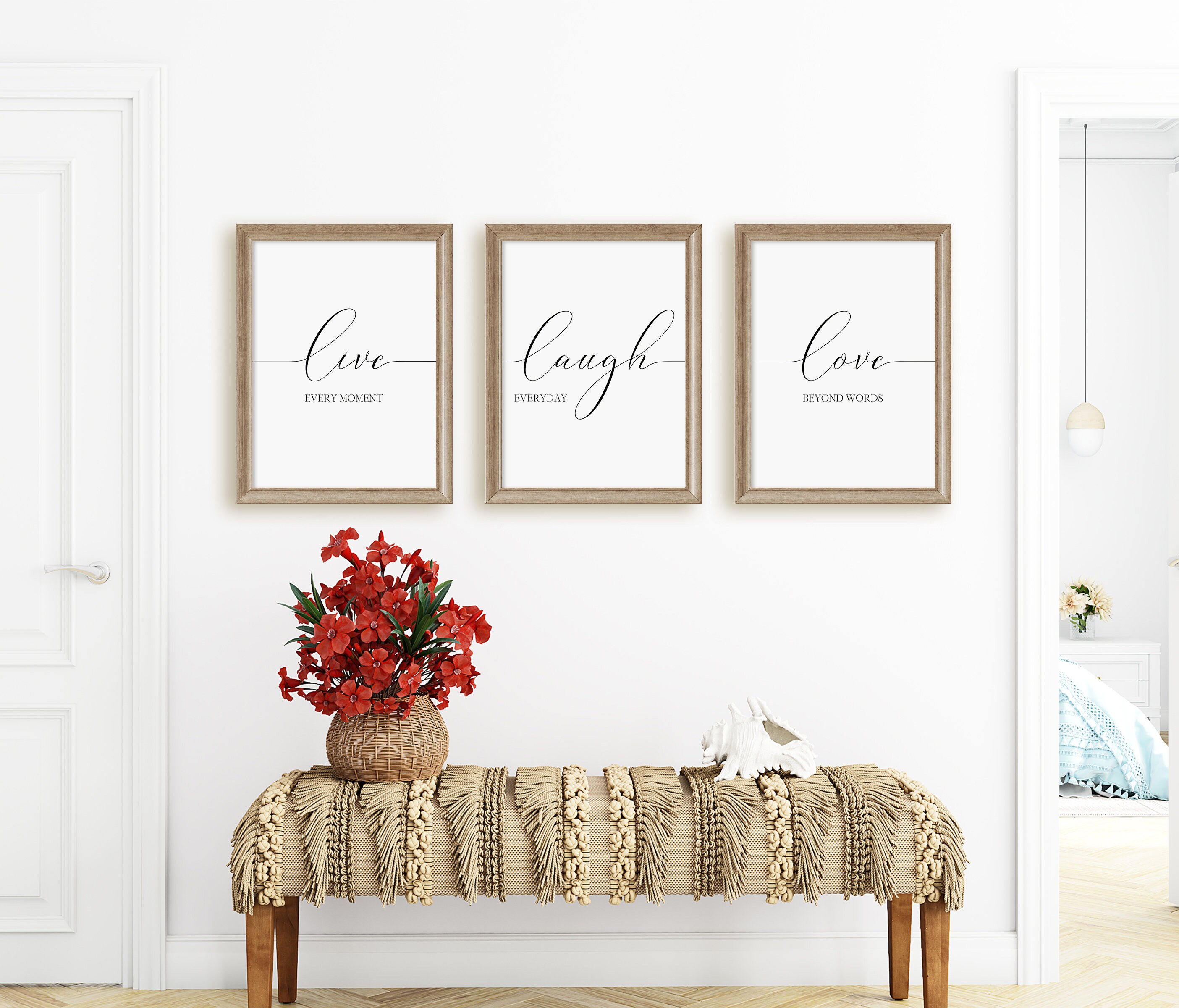 Live Laugh Love Print Set Set of 3 Prints Live Every Moment | Etsy