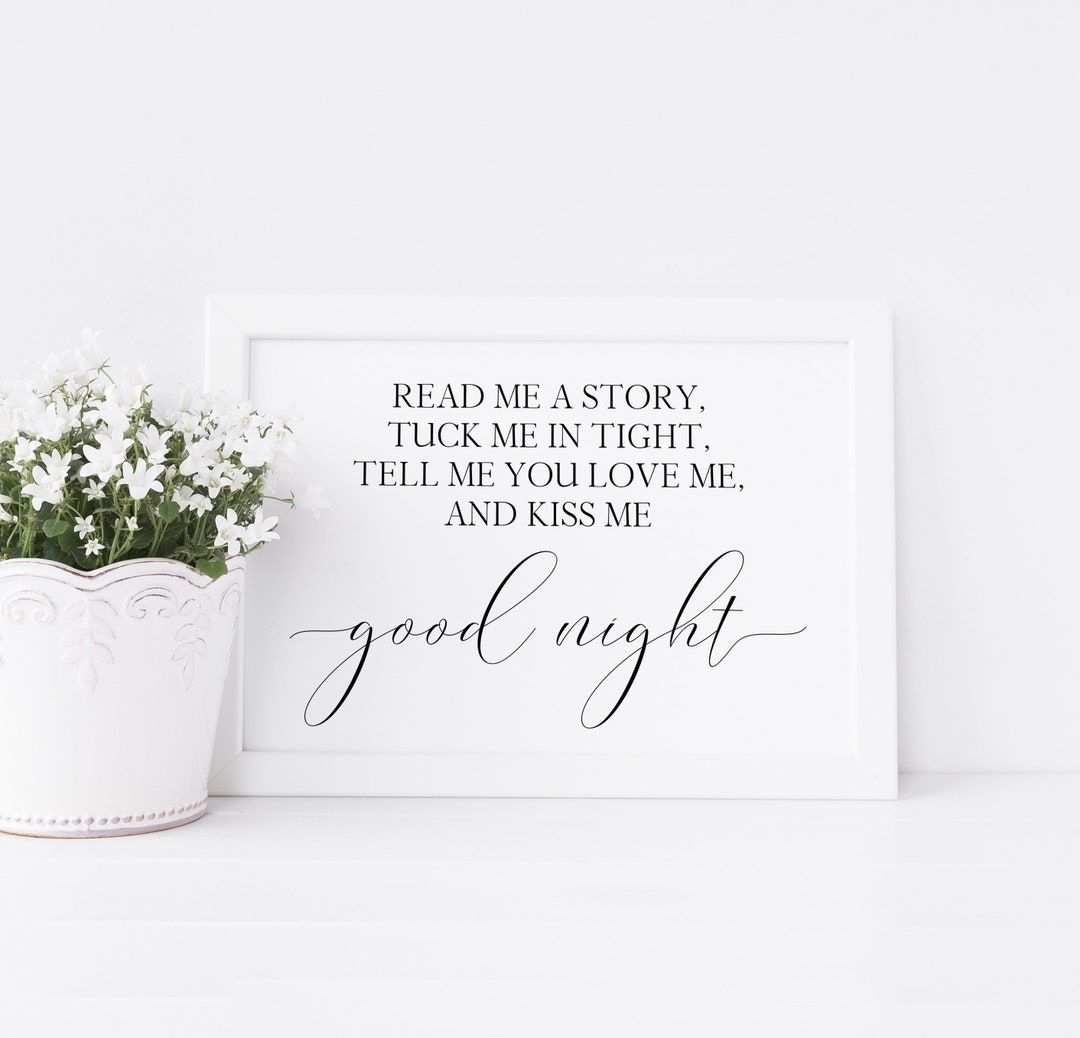 Read Me A Story Tuck Me in Tight Printable Tell Me You Love - Etsy