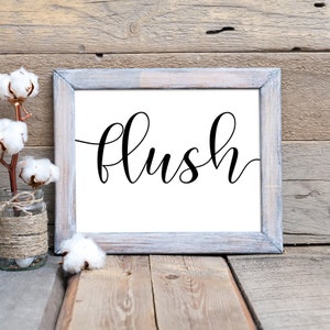 Bathroom Print Set, Wash Brush Flush Floss, Set of 4 Prints, Bathroom ...