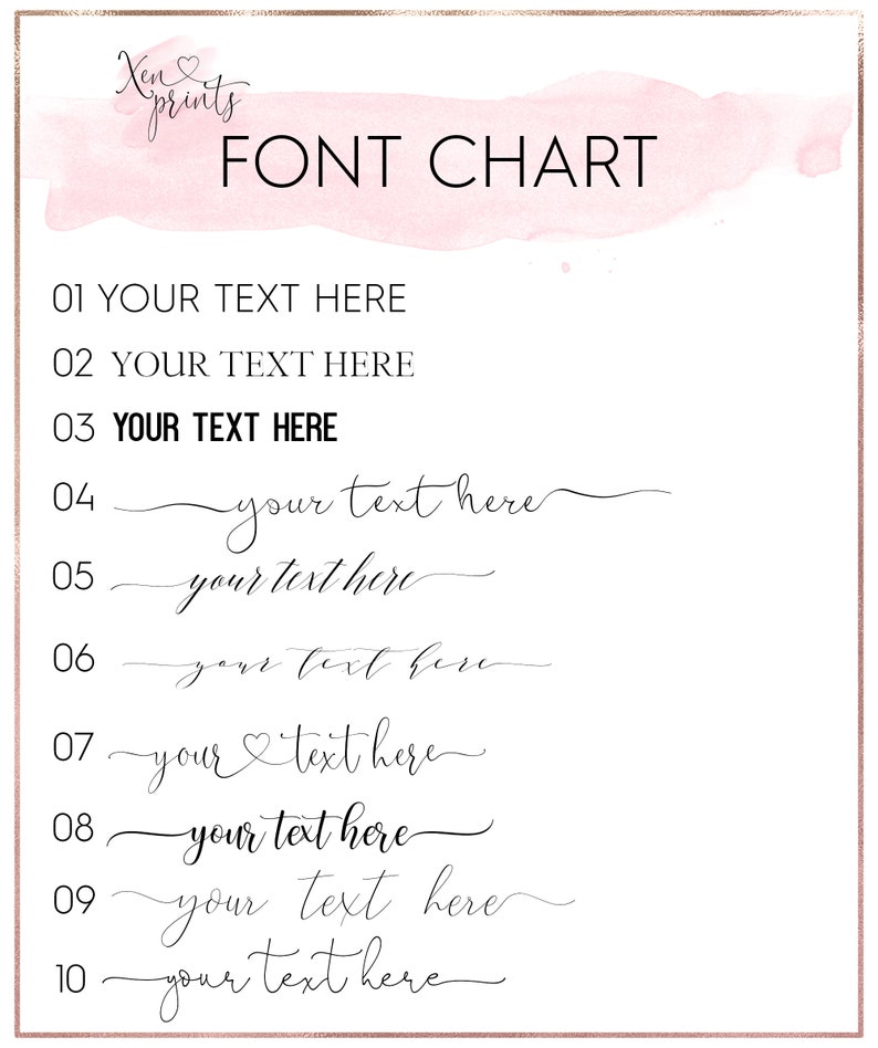 Font Style Change Add On, Custom Font Change - Etsy