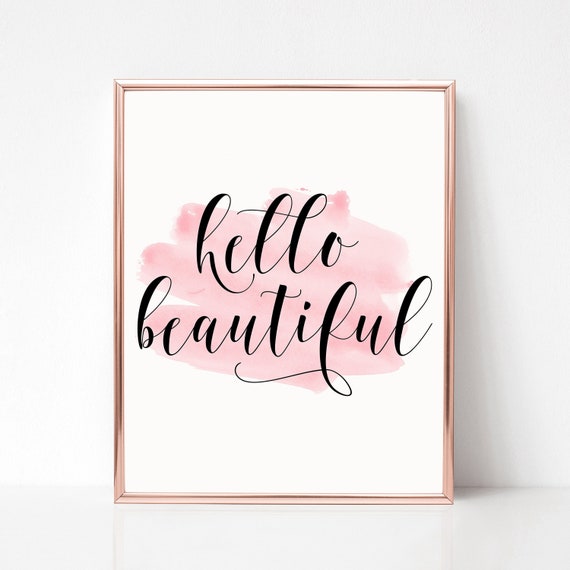 Hello Beautiful Printable Digital Instant Download Printable - Etsy