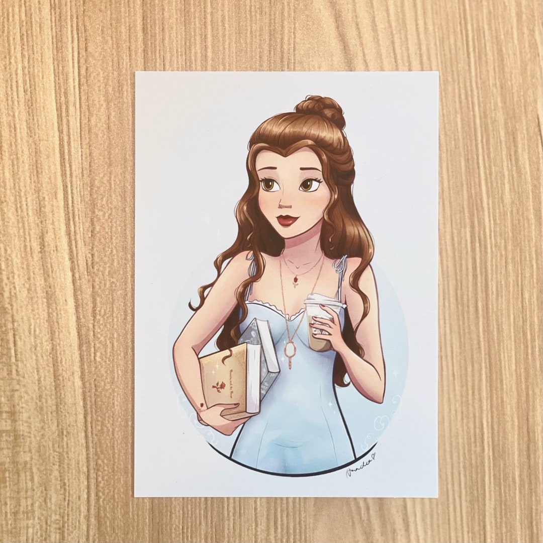 Belle Modern Princesses Matte Art Print 5x7 Inch | Wall Art | Home ...
