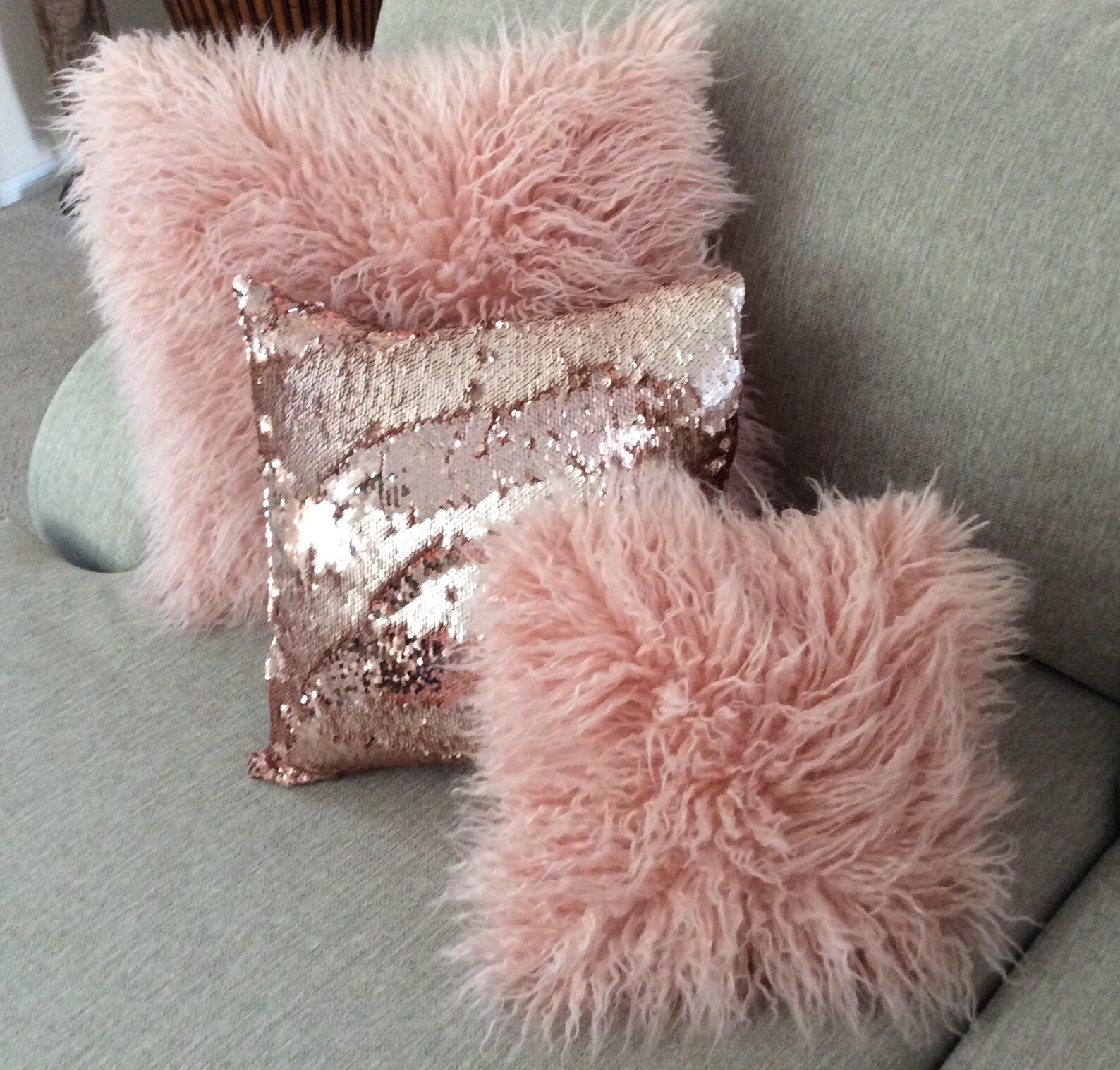 MERMAID Pillow Cover Reversible sequin throw pillow Home | Etsy