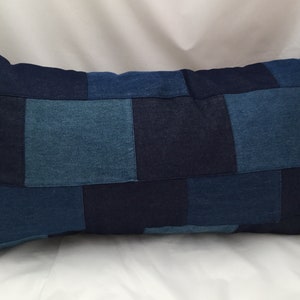 Denim Pillow,patchwork Pillow Cover,blue Denim Throw Pillow , Denim ...