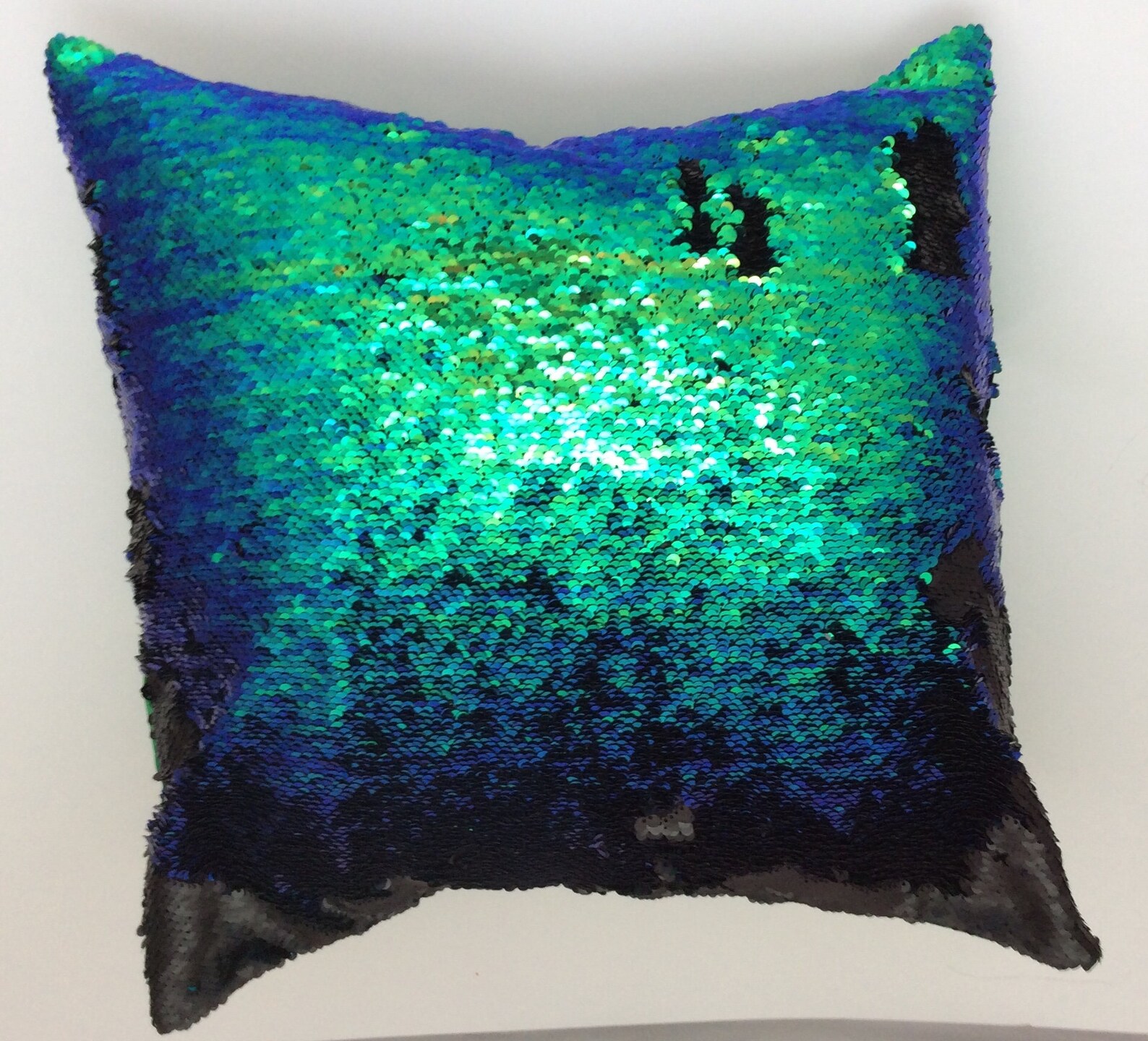 Mermaid Reversible Pillow, Green Mermaid Pillow, Blue Pillow Cover ...