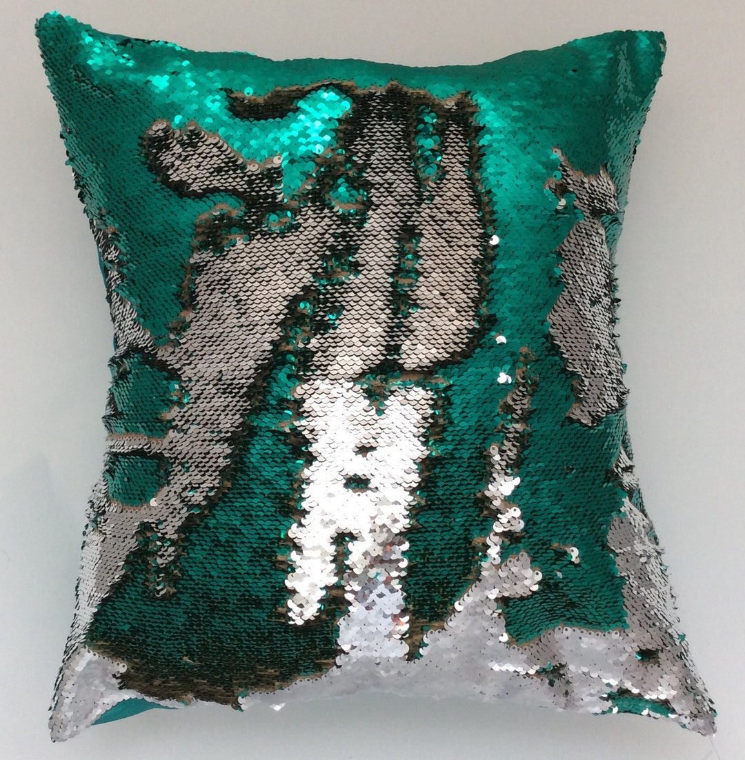 Mermaid Reversible Pillow Green Reversible Pillow Green - Etsy