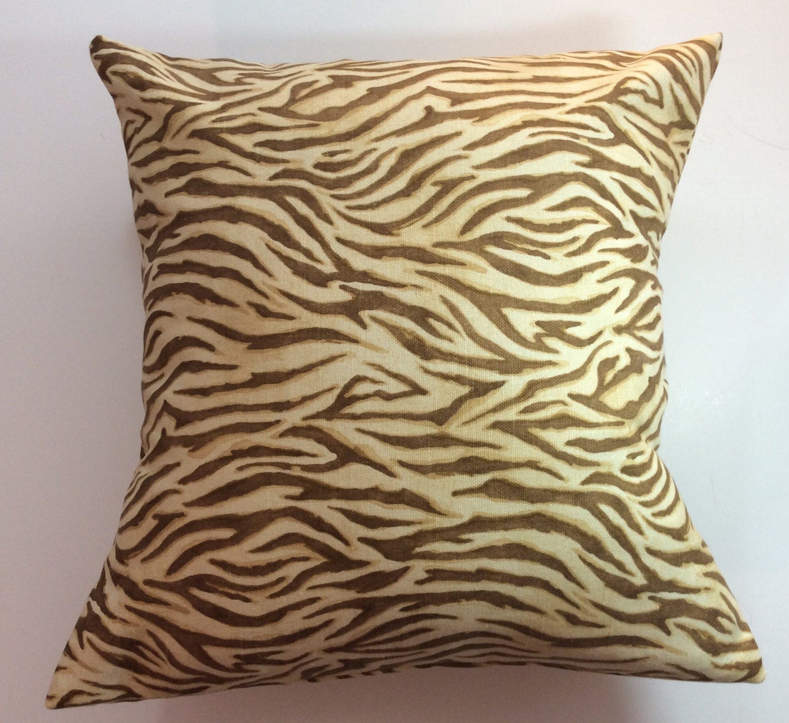Zebra Print Pillow Cover Animal Print Linen Pillow Cover | Etsy