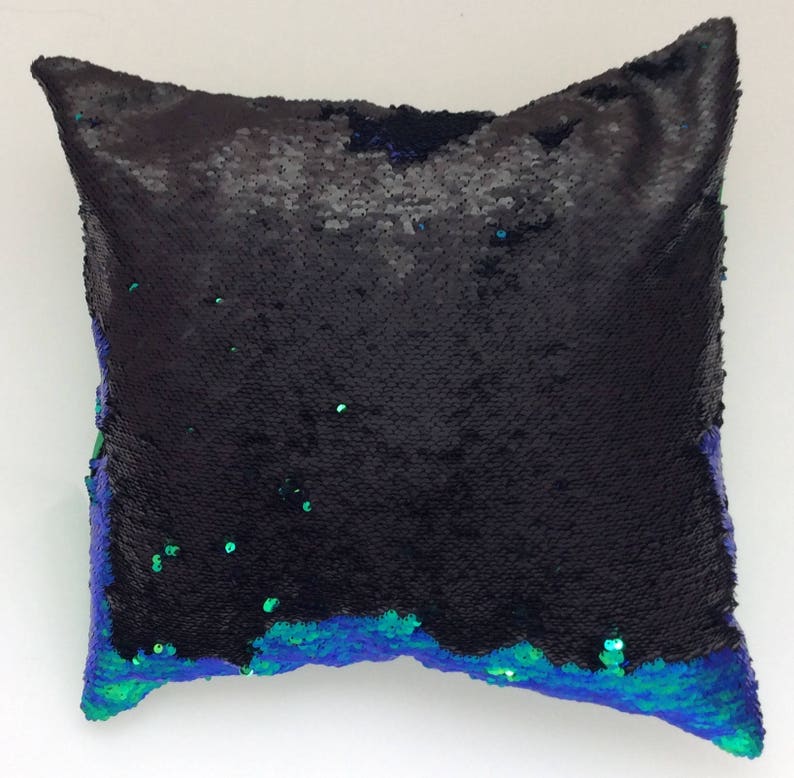 Mermaid Reversible Pillow, Green Mermaid Pillow, Blue Pillow Cover ...