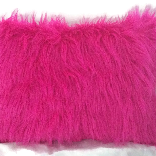 Pink Faux Fur Pillow - Etsy
