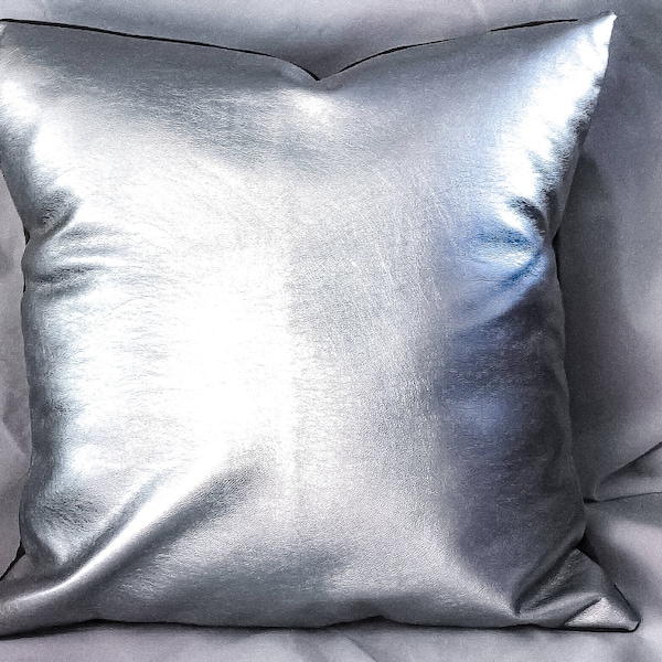 Silver Throw Pillow - Etsy