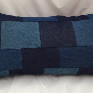 Denim Pillow,patchwork Pillow Cover,blue Denim Throw Pillow , Denim ...