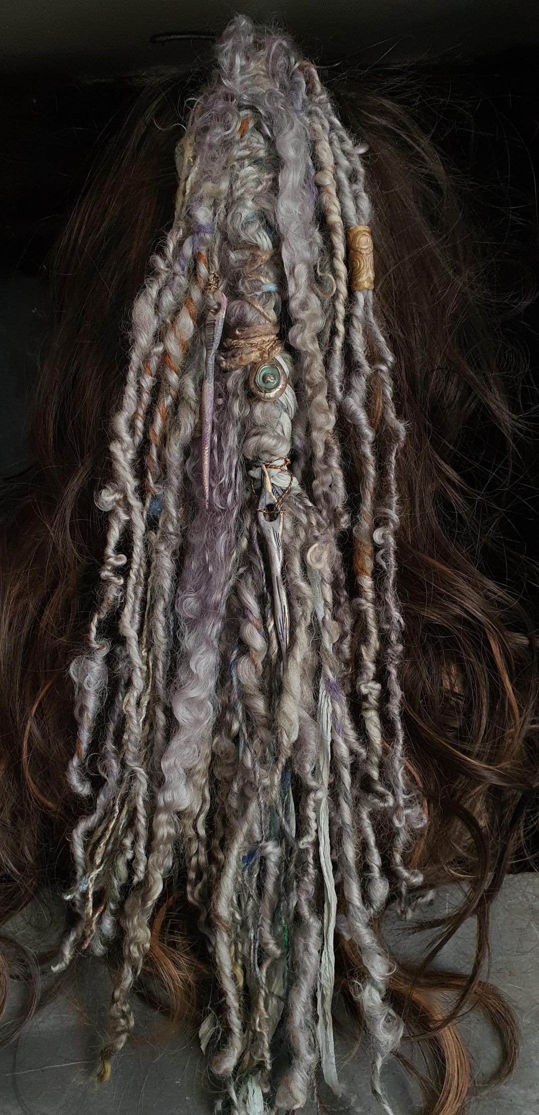 Rustic Dread Wrap, Earthy, Removable Dreads, Porcelain, Rustic Hair ...
