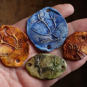 Porcelain Amulets, Components, Rustic Jewellery Components, Jewelry ...
