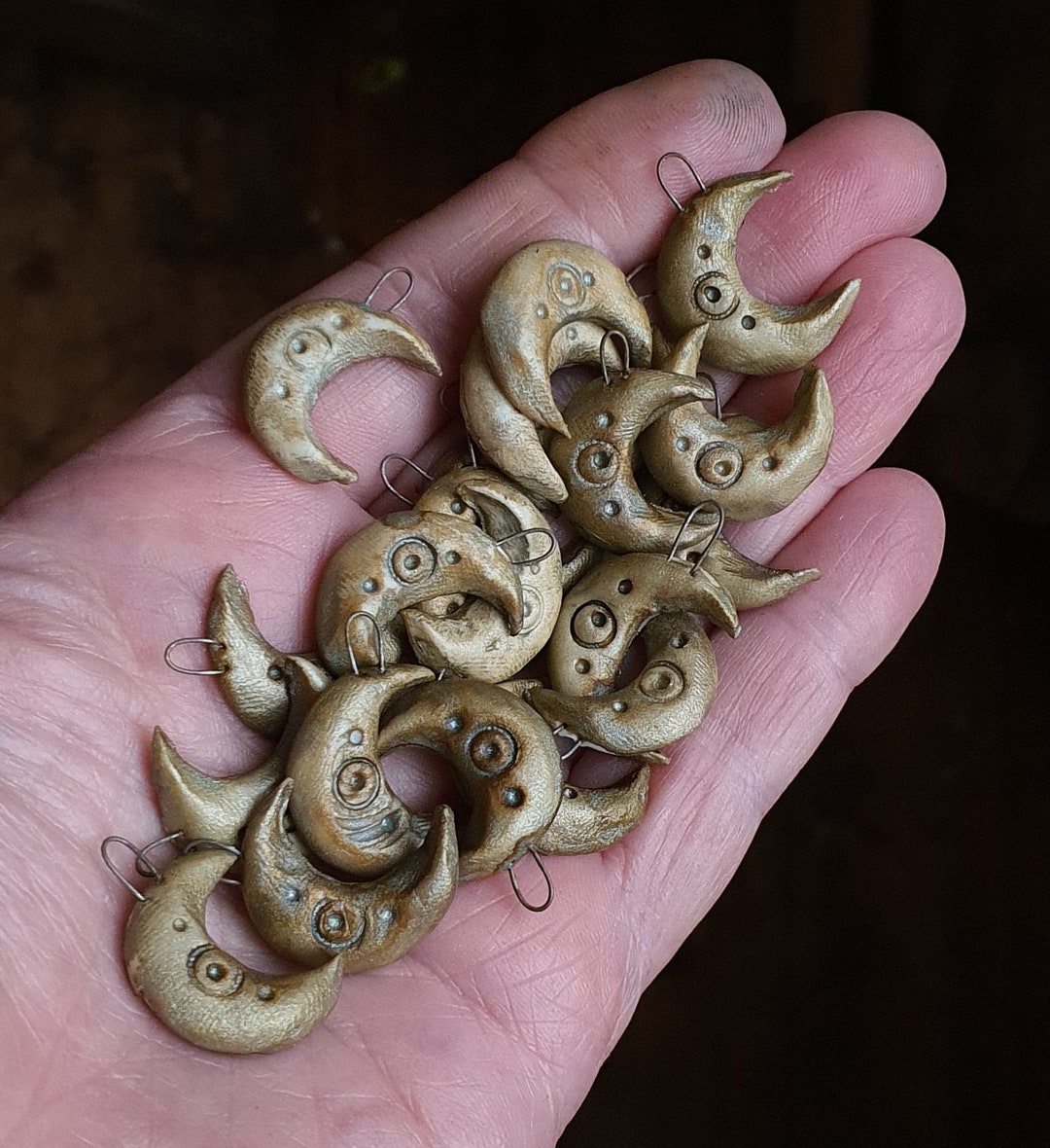 Amulets, Porcelain Amulets, Pendants, Rustic Jewellery Components ...