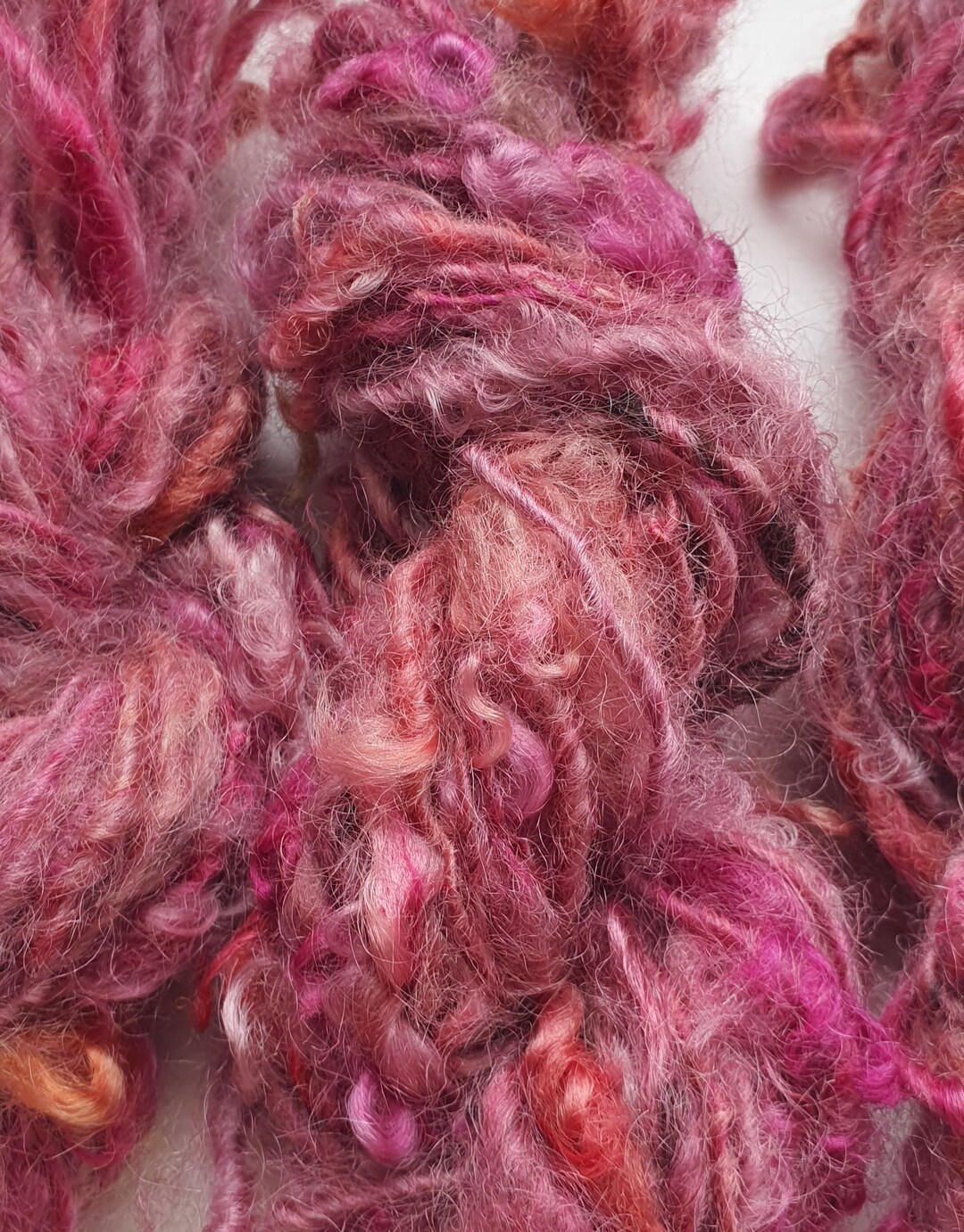 Cherry Blossom, Yarn, Hand Dyed Yarn, Hand Spun Yarn, Rustic Yarn ...