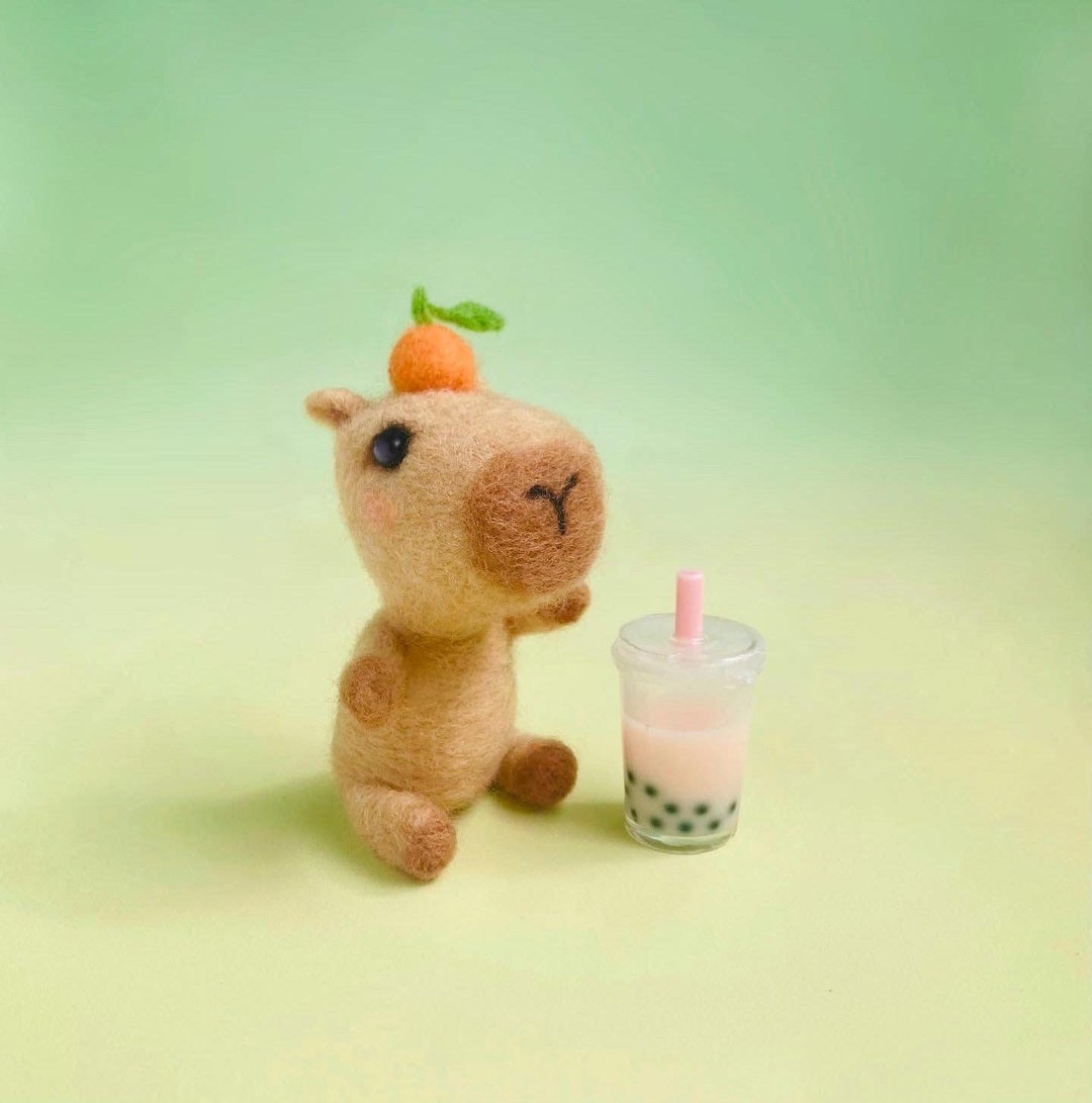 Capybara Cutie Needle Felted Figurine Collectible - Etsy