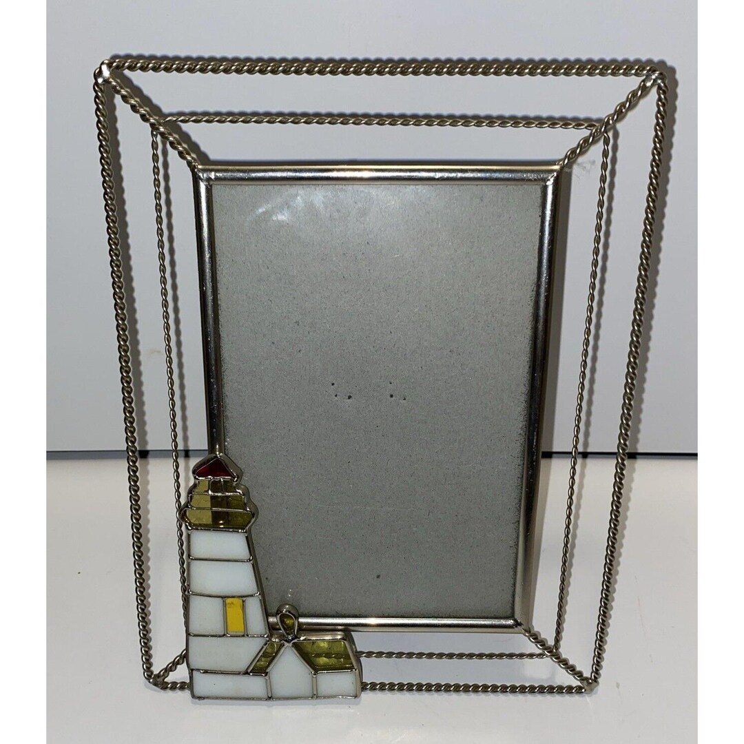 Metal Wire Stained Glass Lighthouse Picture Frame by Connoisseur - Etsy