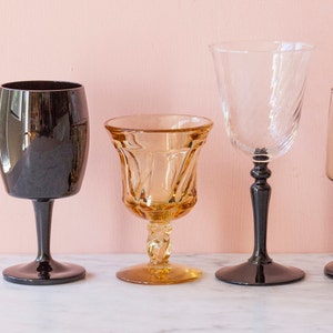 Colorful Mismatched Stemware Set of Six, Ready to Ship Vintage ...
