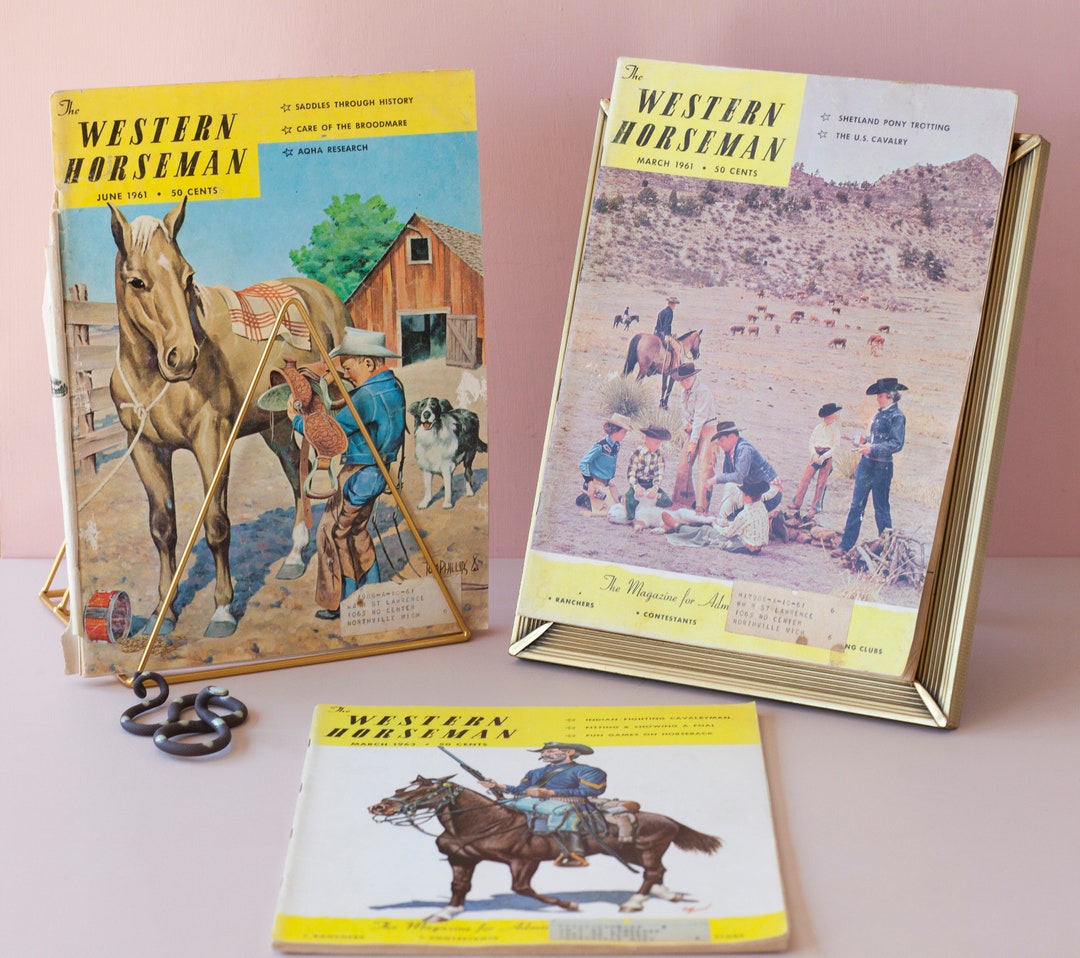 The Western Horseman Lot of Three Magazines 1961, 1963 Vintage Cowboy ...