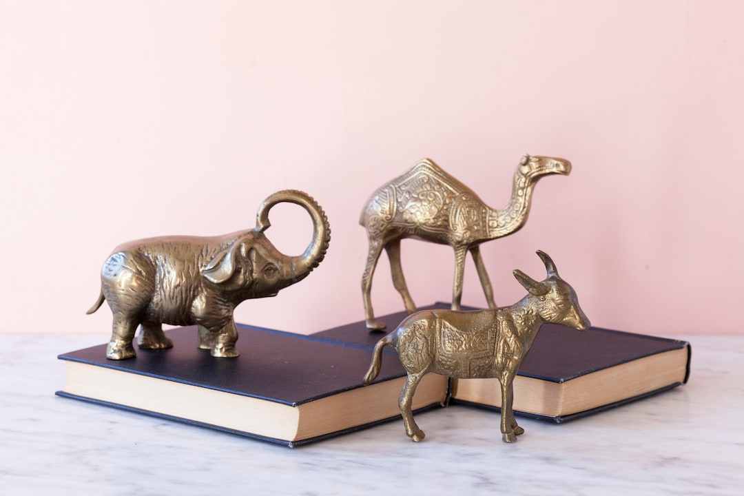 Brass Animal Trinkets Vintage Brass Donkey, Brass Camel, Brass Elephant ...