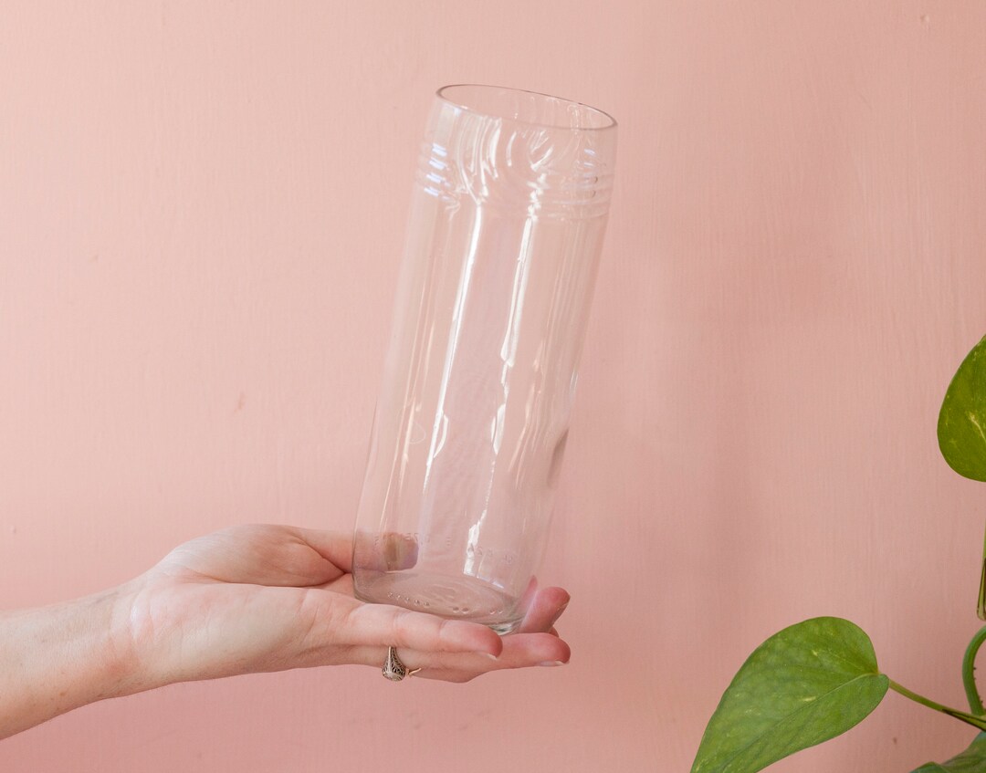 Tall Clear Drinking Glasses Set Of Four Recycled Mineral Etsy