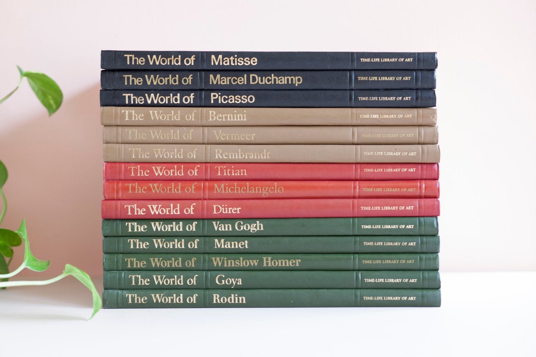 Decorative Art Books Assorted Artists Works Books Book Shelf Decor ...