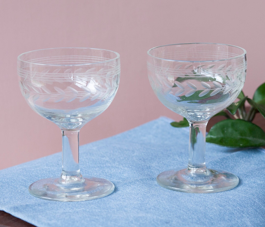 Nick and Nora Glasses Set of Two - 4 Ounce Aperitif Glasses - Anchor ...