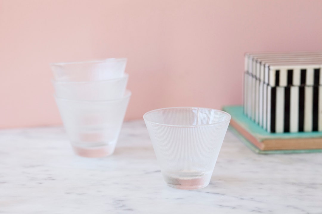 Federal Glass Norse Ribbed Stacking Cocktail Glasses Set of Four, 6oz ...