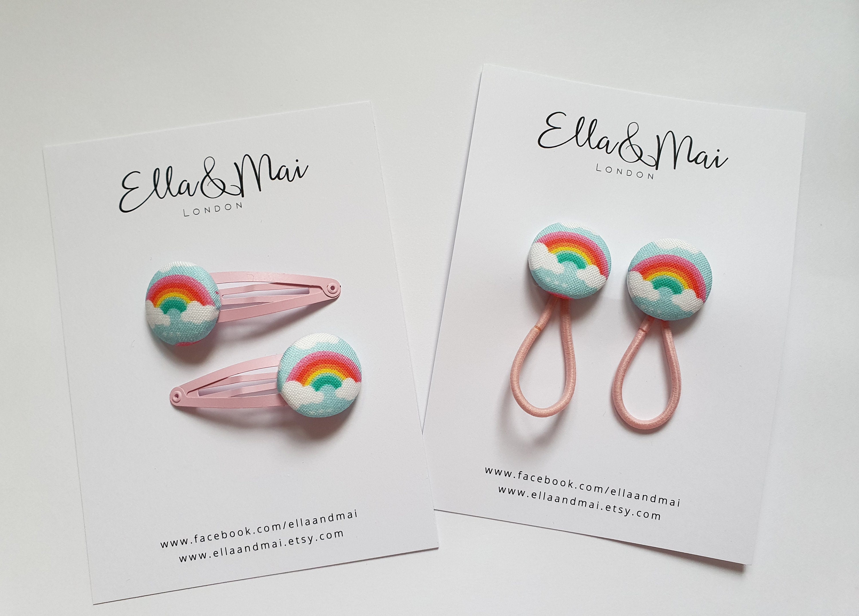 Rainbow Hair Clips Rainbow Hair Bobbles Rainbow Hair - Etsy Ireland